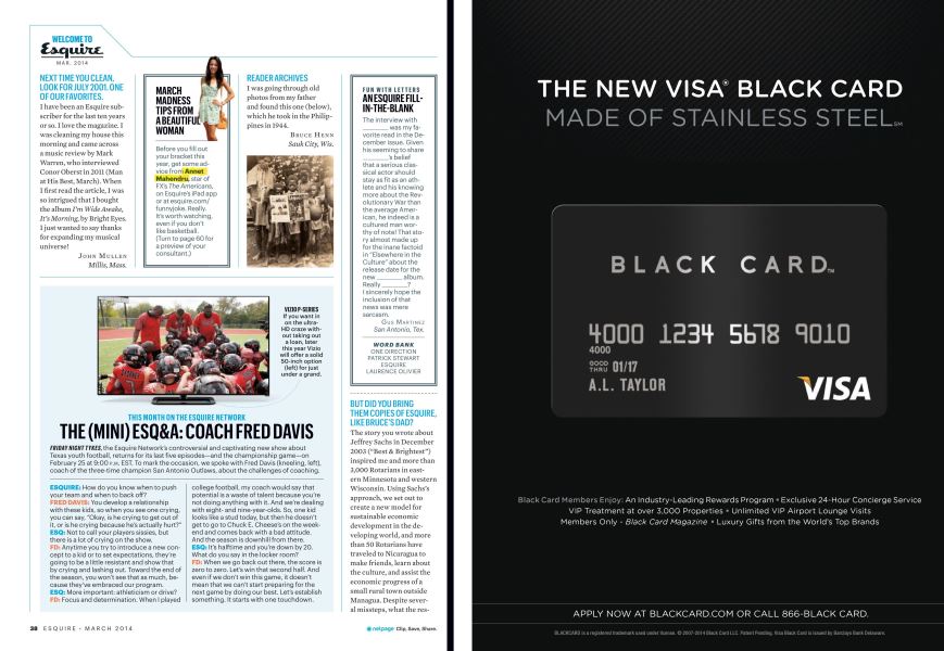Black Card LLC. | Esquire | MARCH 2014