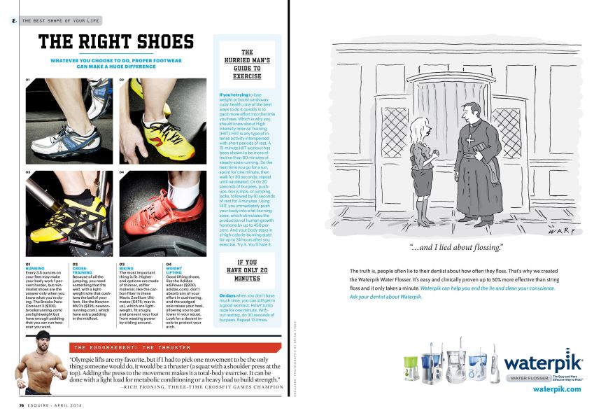 THE RIGHT SHOES | Esquire | APRIL 2014