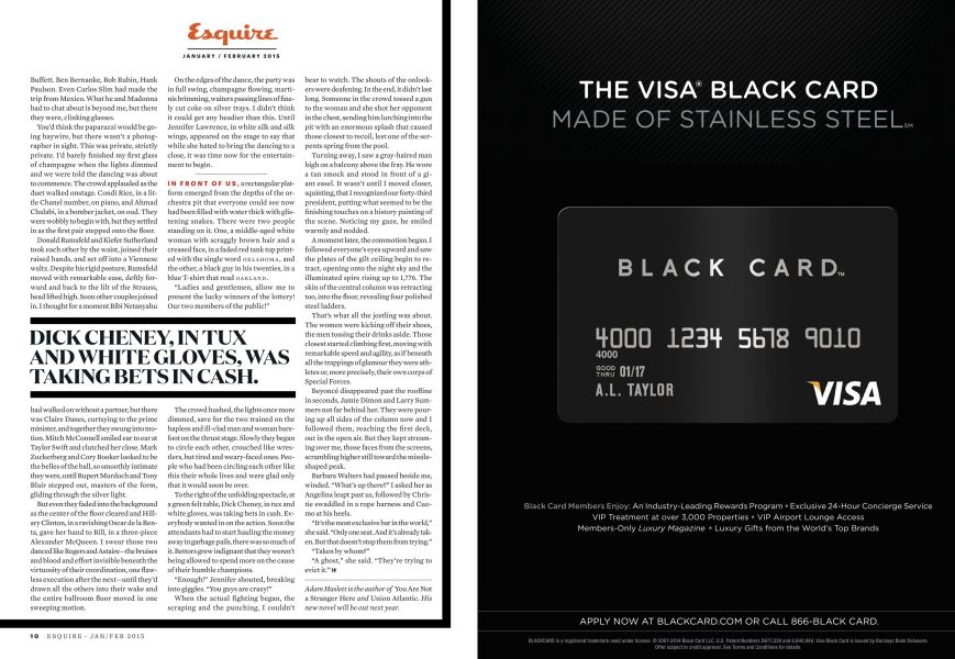 Black Card Llc.: Visa Black Card | Esquire | JANUARY/FEBRUARY 2015