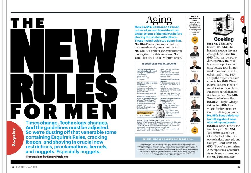 The New Rules for Men | Esquire | MAY 2015