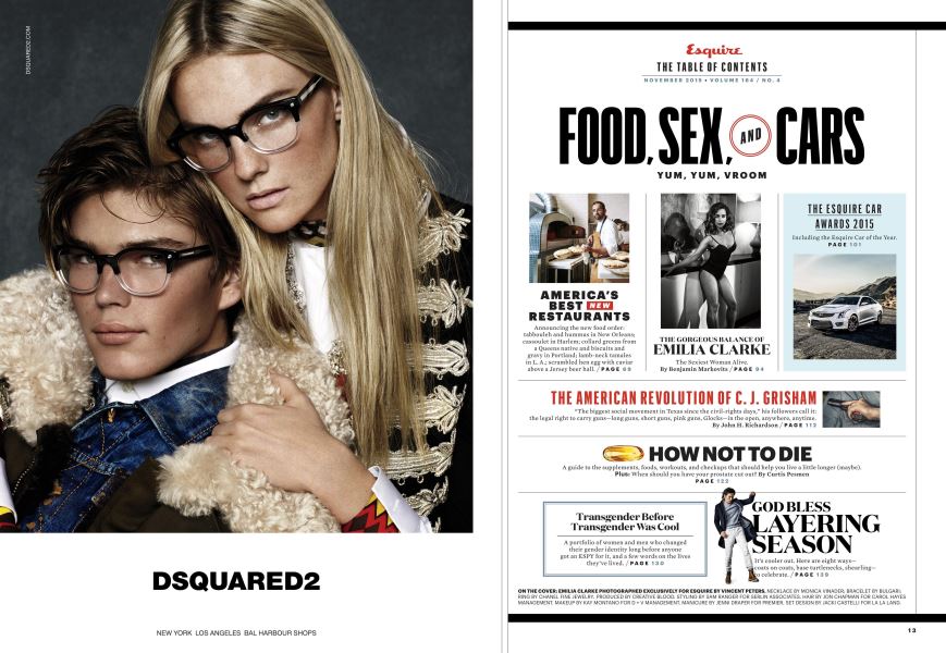 The Table of Contents | Esquire | NOVEMBER 2015