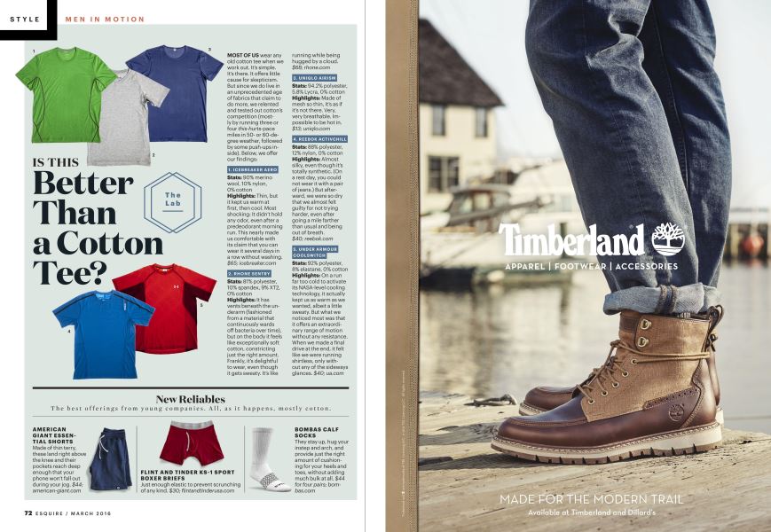 Is This Better Than a Cotton Tee? | Esquire | MARCH 2016