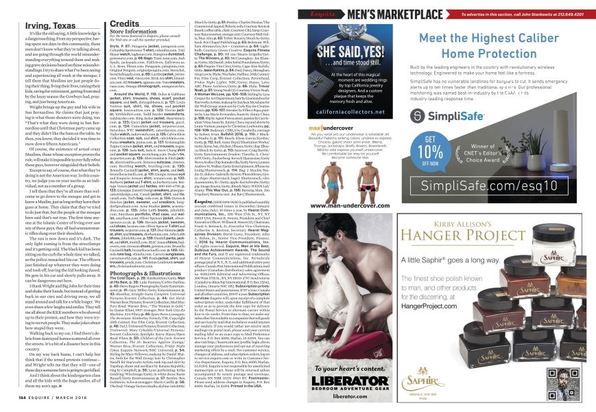 Esquire MEN'S MARKETPLACE | Esquire | MARCH 2016