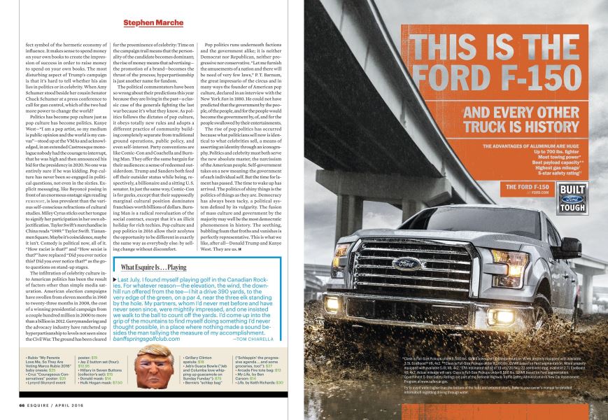 What Esquire Is... Playing | Esquire | APRIL 2016