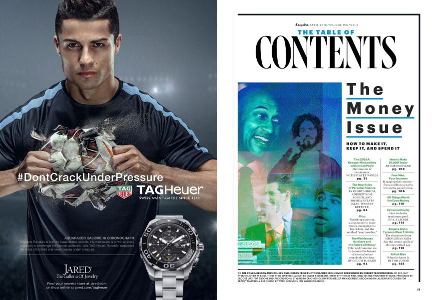 THE TABLE OF CONTENTS | Esquire | APRIL 2016