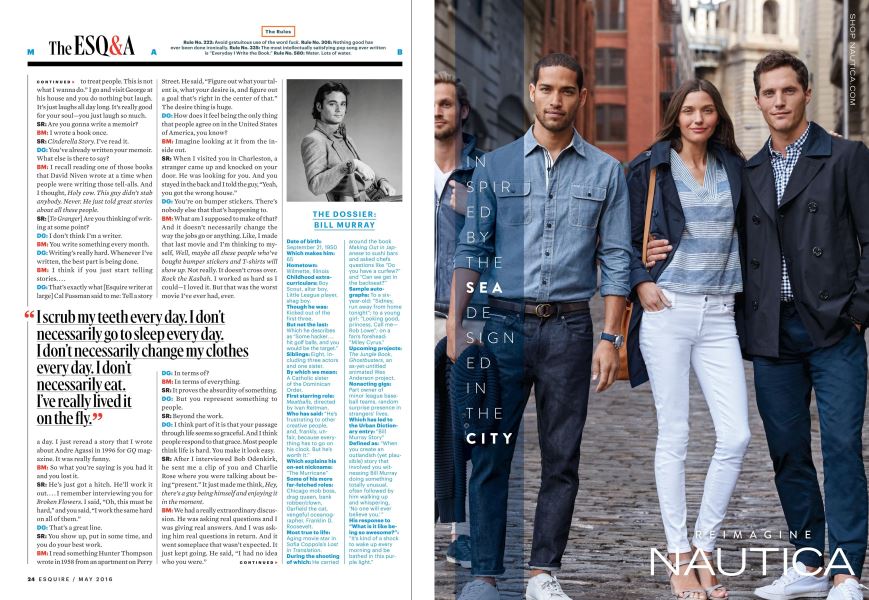 The Rules | Esquire | MAY 2016