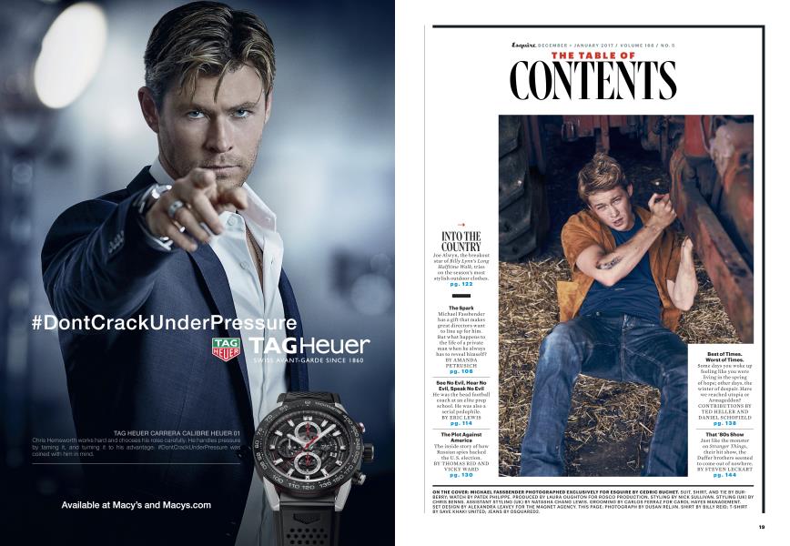 THE TABLE OF CONTENTS | Esquire | DECEMBER/JANUARY '17