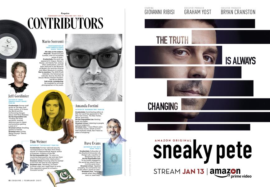 Contributors | Esquire | FEBRUARY 2017
